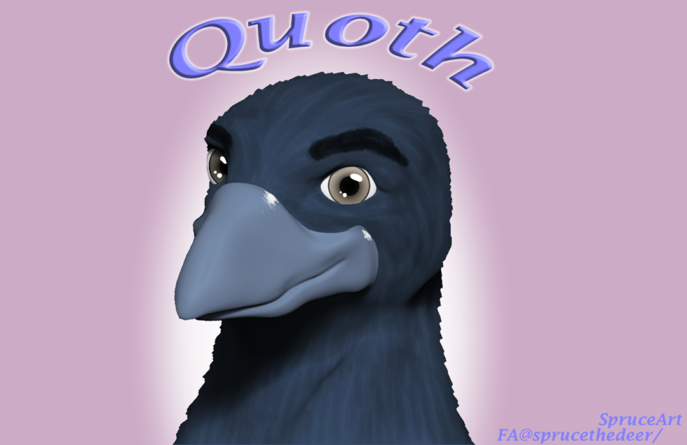 Quoth Portrait | Spruce Moki Animation Studio