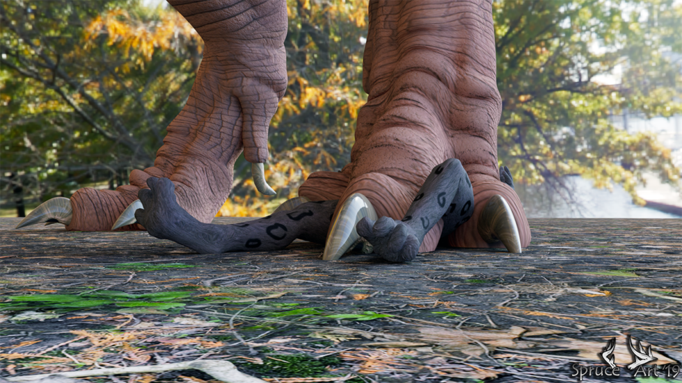 T-Rex Footrest | Spruce Moki Animation Studio